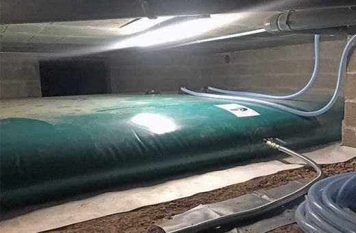 Comment installer une citerne souple dans un vide sanitaire